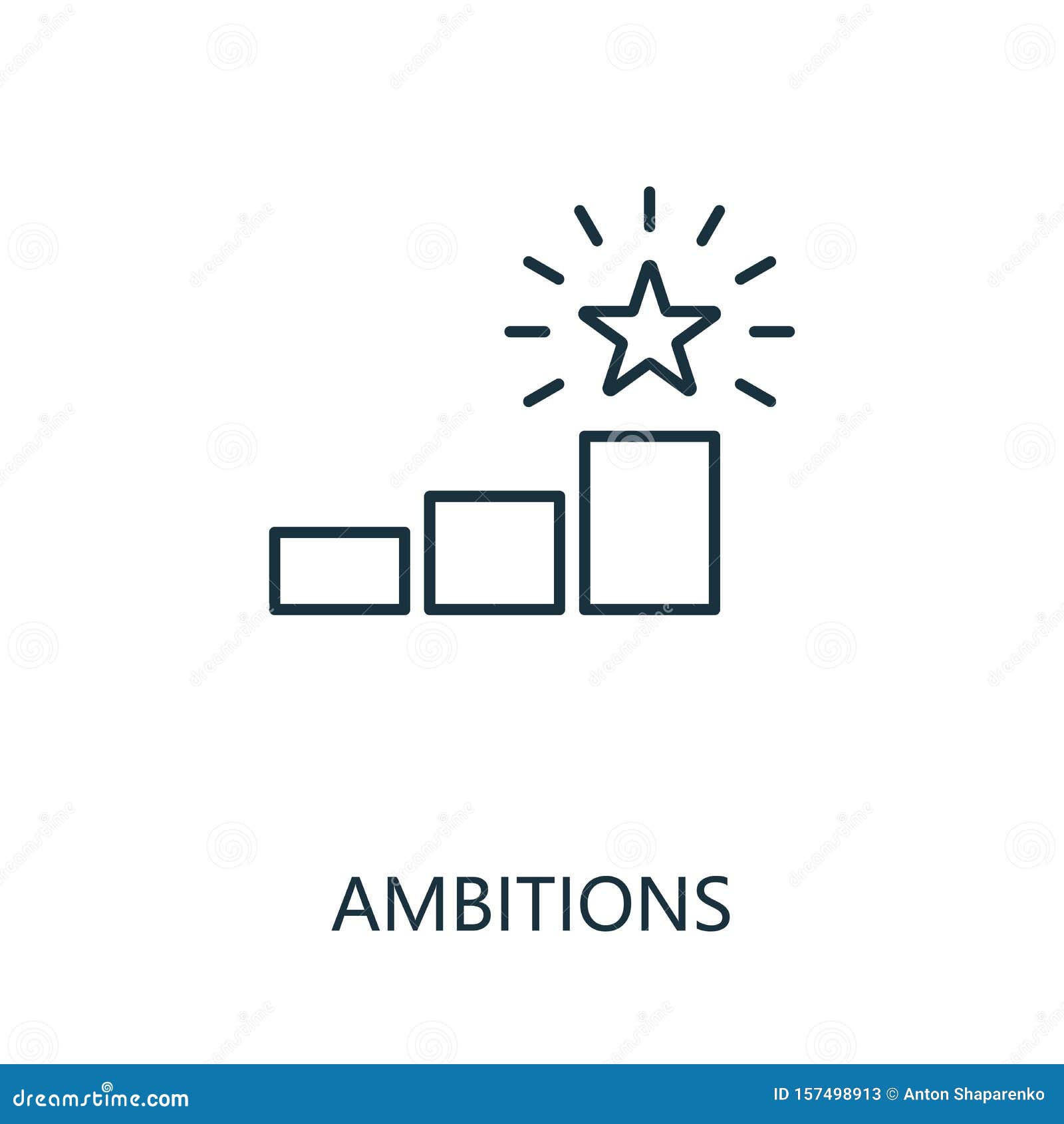 Ambitions Outline Icon. Thin Line Concept Element from Productivity ...