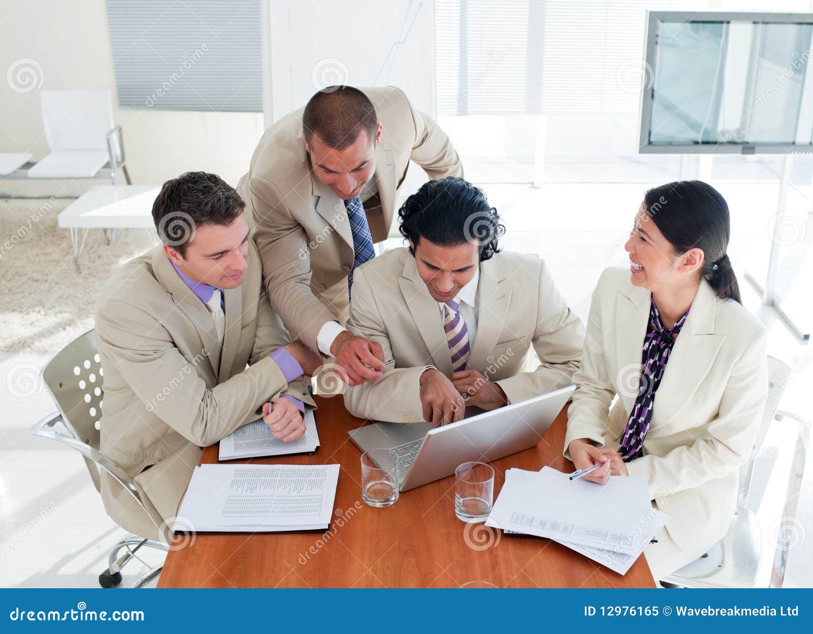 Ambitious Business Team Having a Brainstorming Stock Image - Image of ...