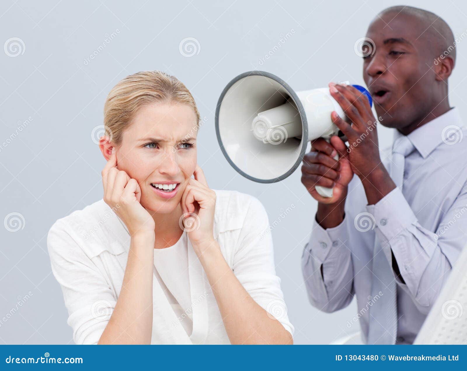 Ambitious Businessman Shouting through a Megaphone Stock Photo - Image ...