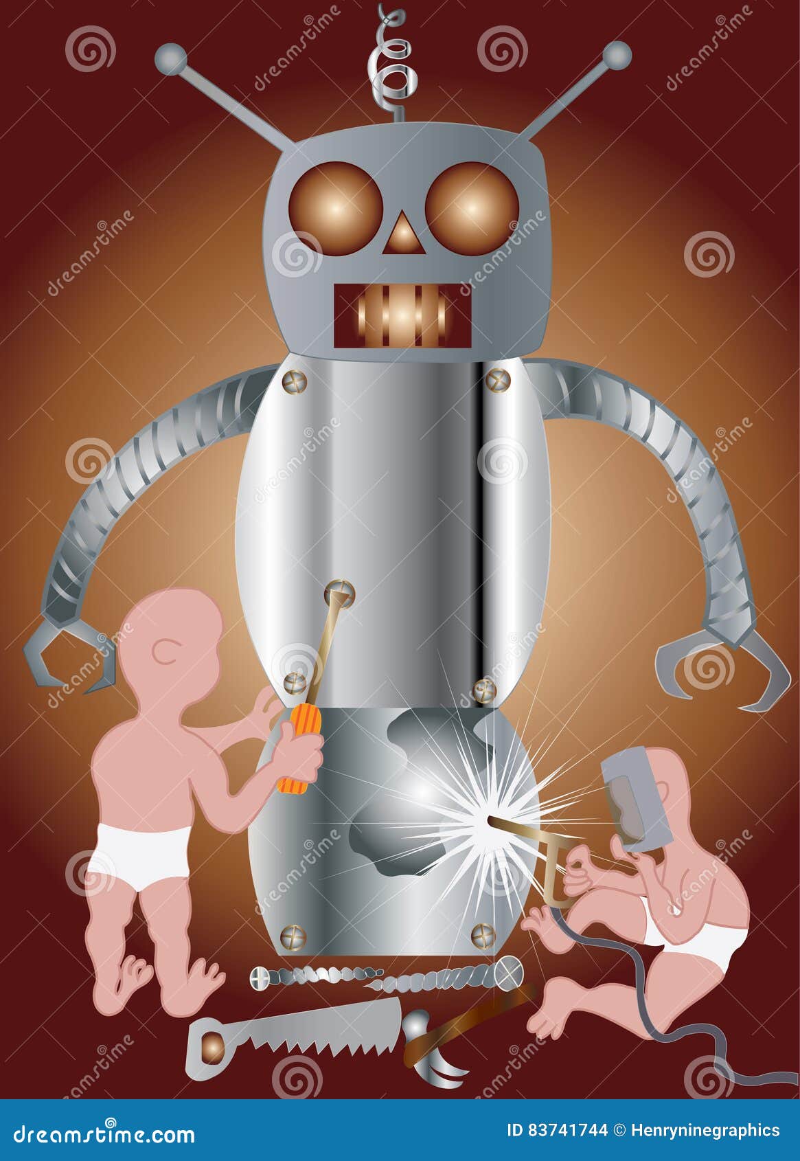 Ambitious kids-2 stock vector. Illustration of engineering - 83741744