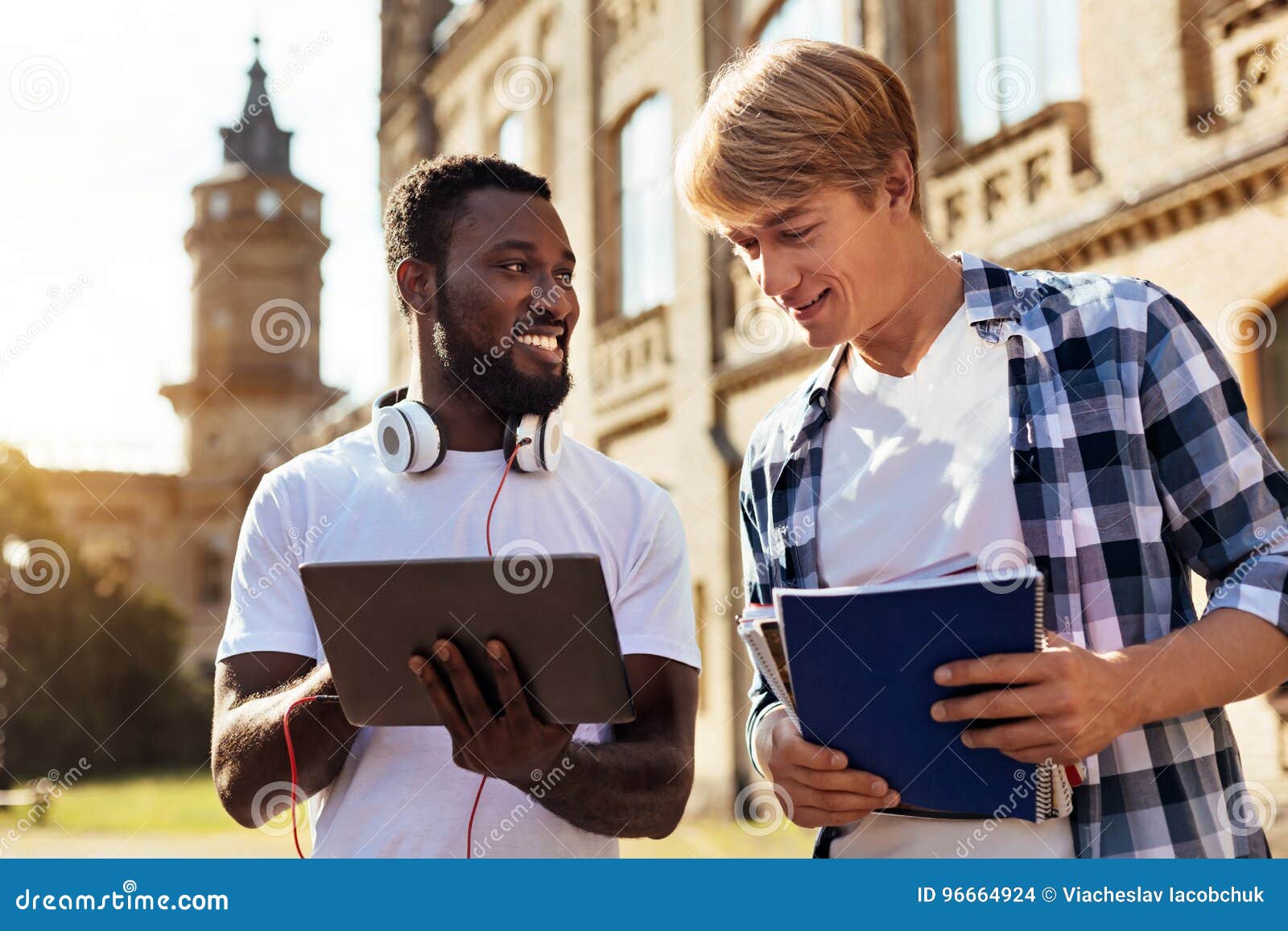 Ambitious Savvy Man Showing Something on His Tablet Stock Photo - Image ...