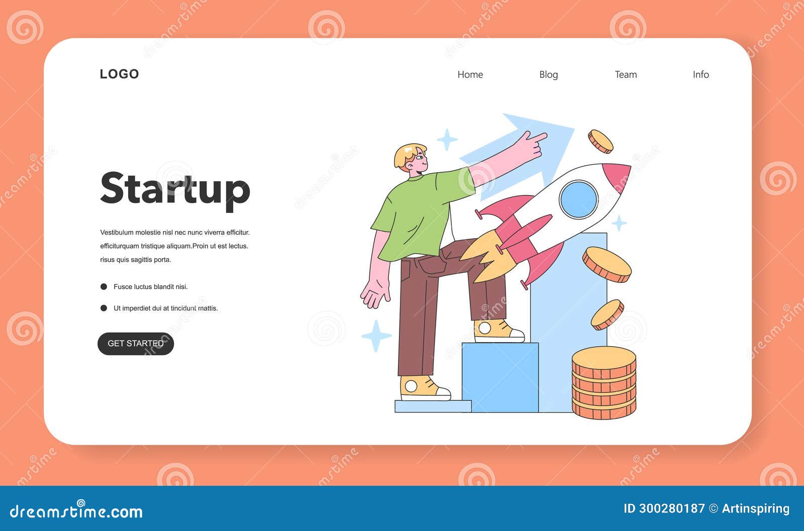 Ambitious Visionary Concept. Flat Vector Illustration Stock Vector ...