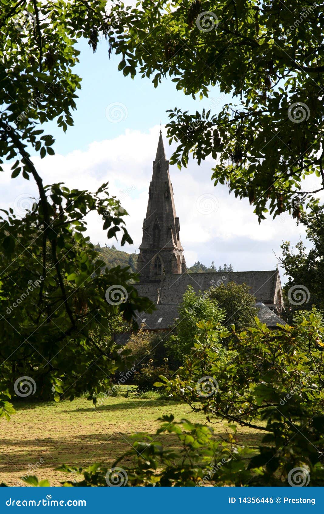 Ambleside Church. stock photo. Image of countryside, clearing - 14356446