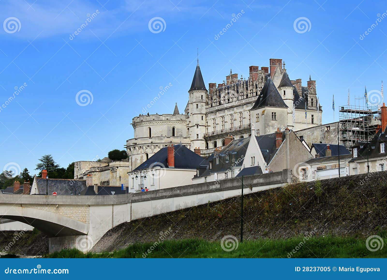 Amboise Castle in France stock image. Image of france - 28237005