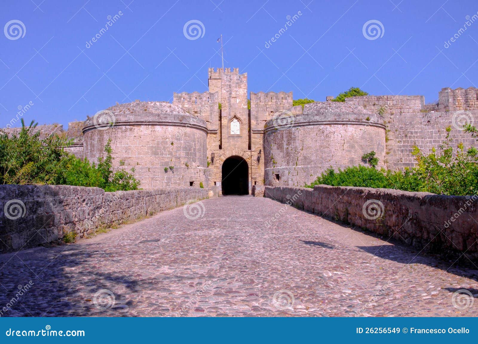 The Amboise Gate To Ancient Rhodes Stock Image - Image of heritage ...