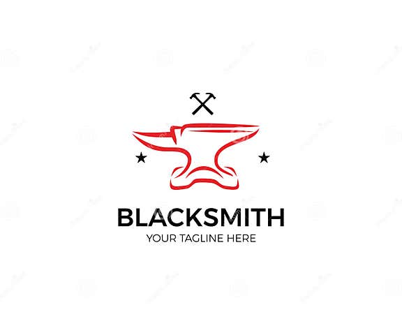 Amboss Logo Template Schmied Vector Design Vektor Abbildung ...