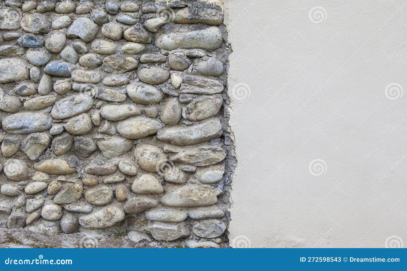 River Pebble Wall Tile Background Natural Texture Cross-section Cut ...