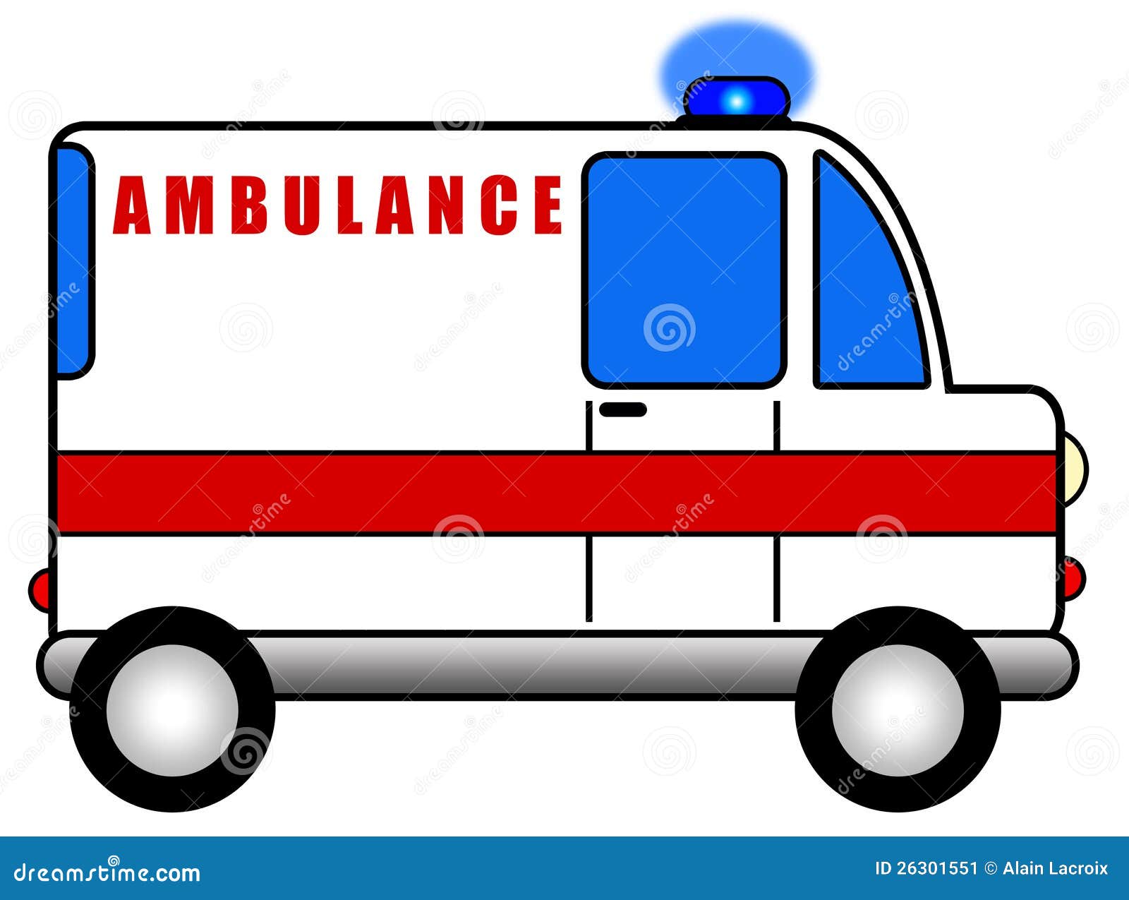 Ambulance Lights Isolated. Flashing Warning Sirens Vector Illustration ...