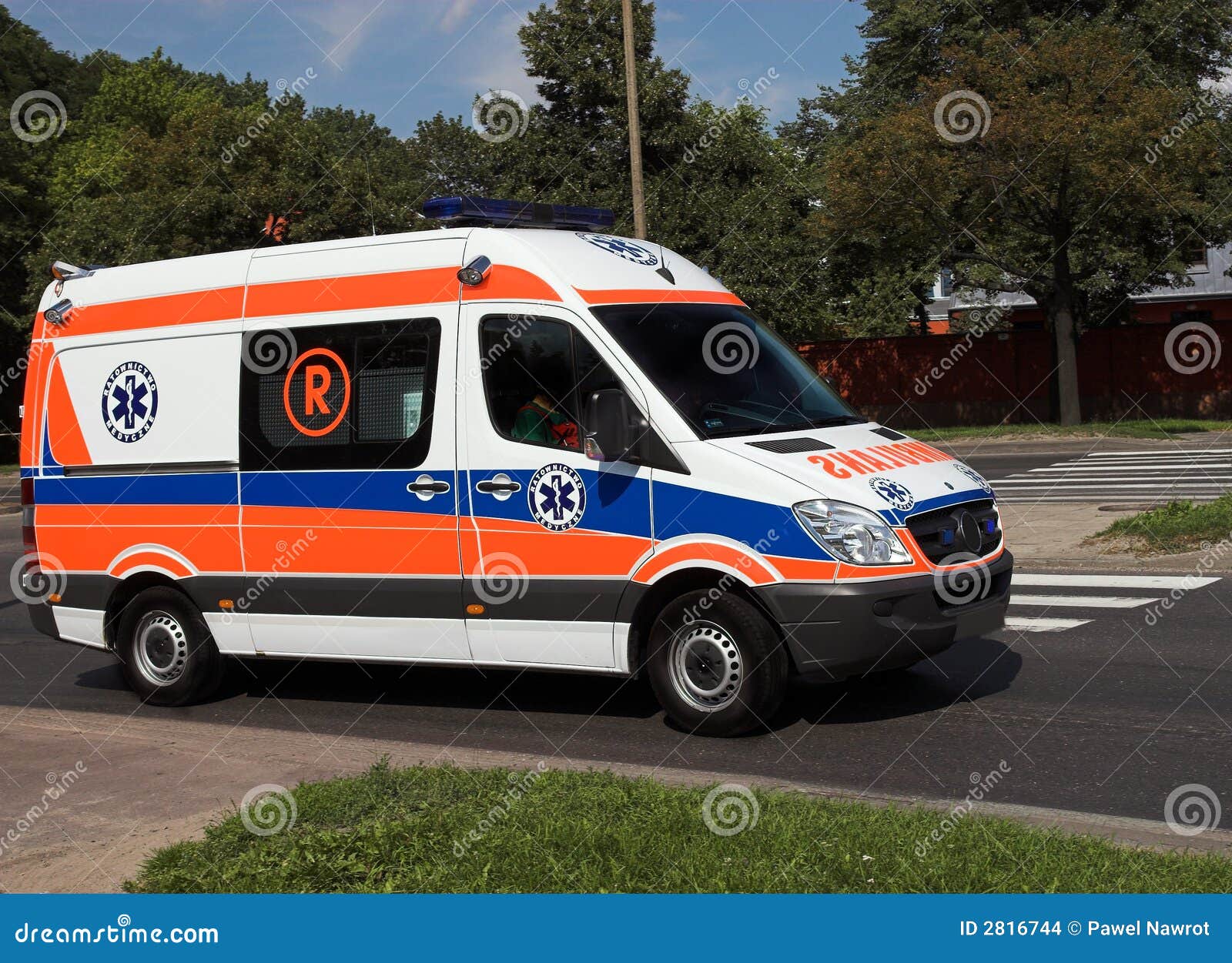 Ambulance in action stock photo. Image of inside, danger - 2816744
