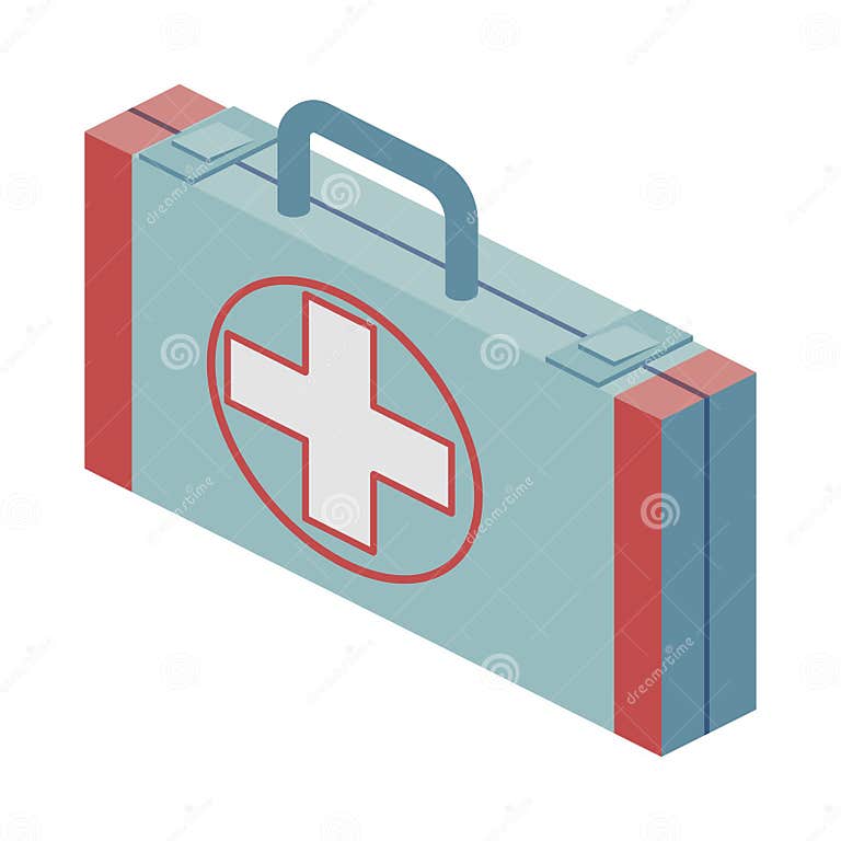 Ambulance Aid Box Composition Stock Vector - Illustration of illness ...