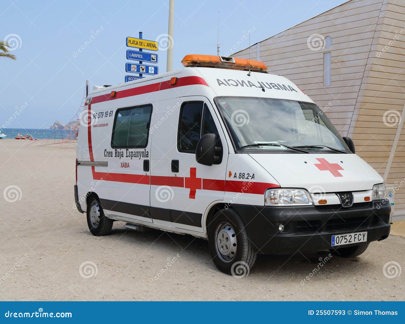Ambulance on Beach editorial stock photo. Image of life - 25507593