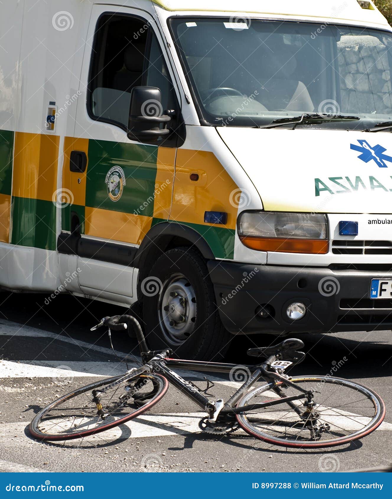 Ambulance and Bicycle editorial stock photo. Image of malta - 8997288