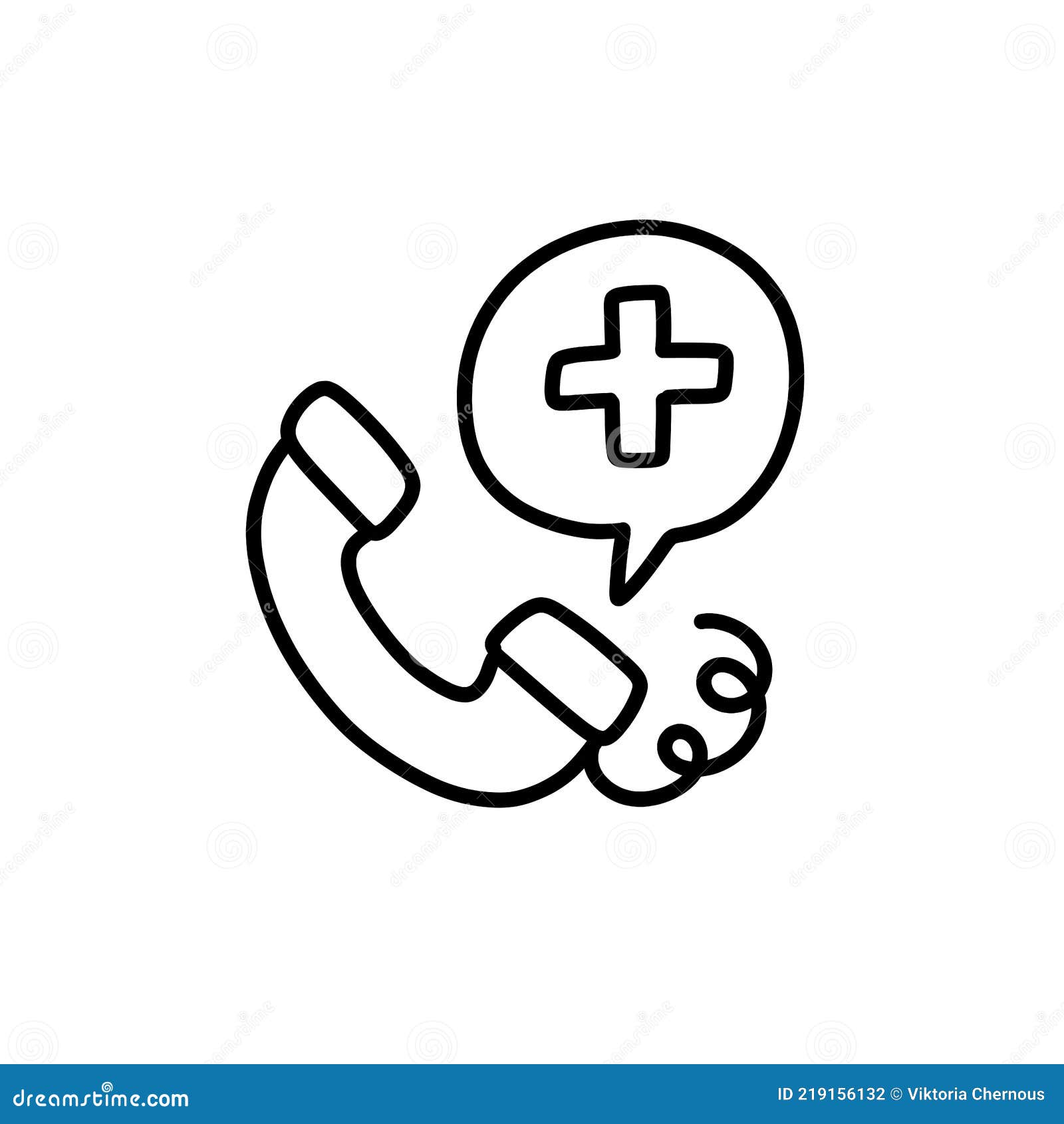 Ambulance Call Or Emergency Phone Icon. Simple Two-tone Vector ...