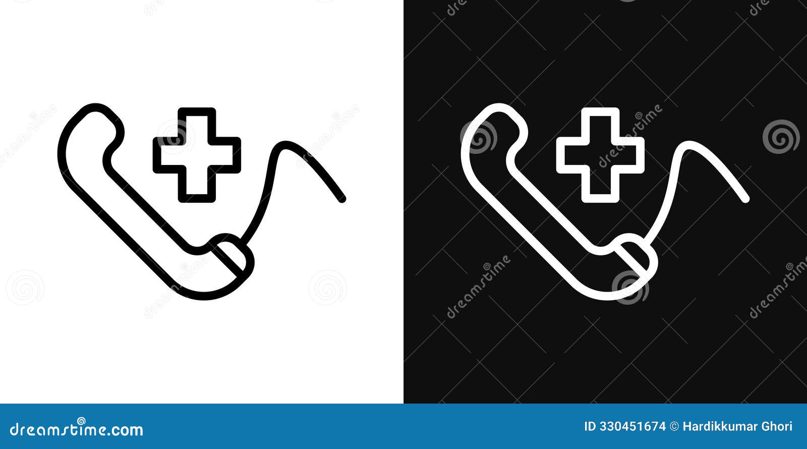 Ambulance Call Or Emergency Phone Icon. Simple Color Version On Light ...