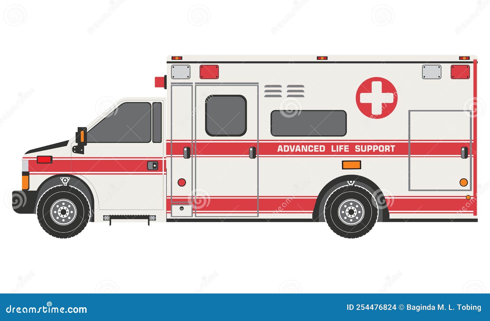 Ambulance Car Aka Ambulance Van Stock Vector - Illustration of isolated ...