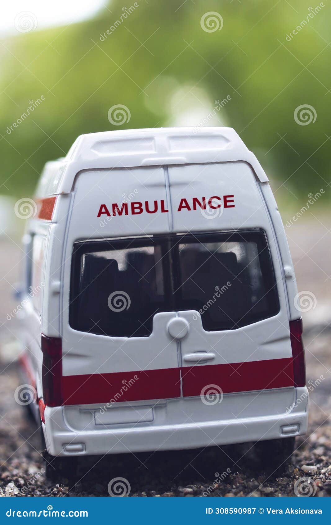 Ambulance Car on the Asphalt among the Trees Stock Image - Image of ...