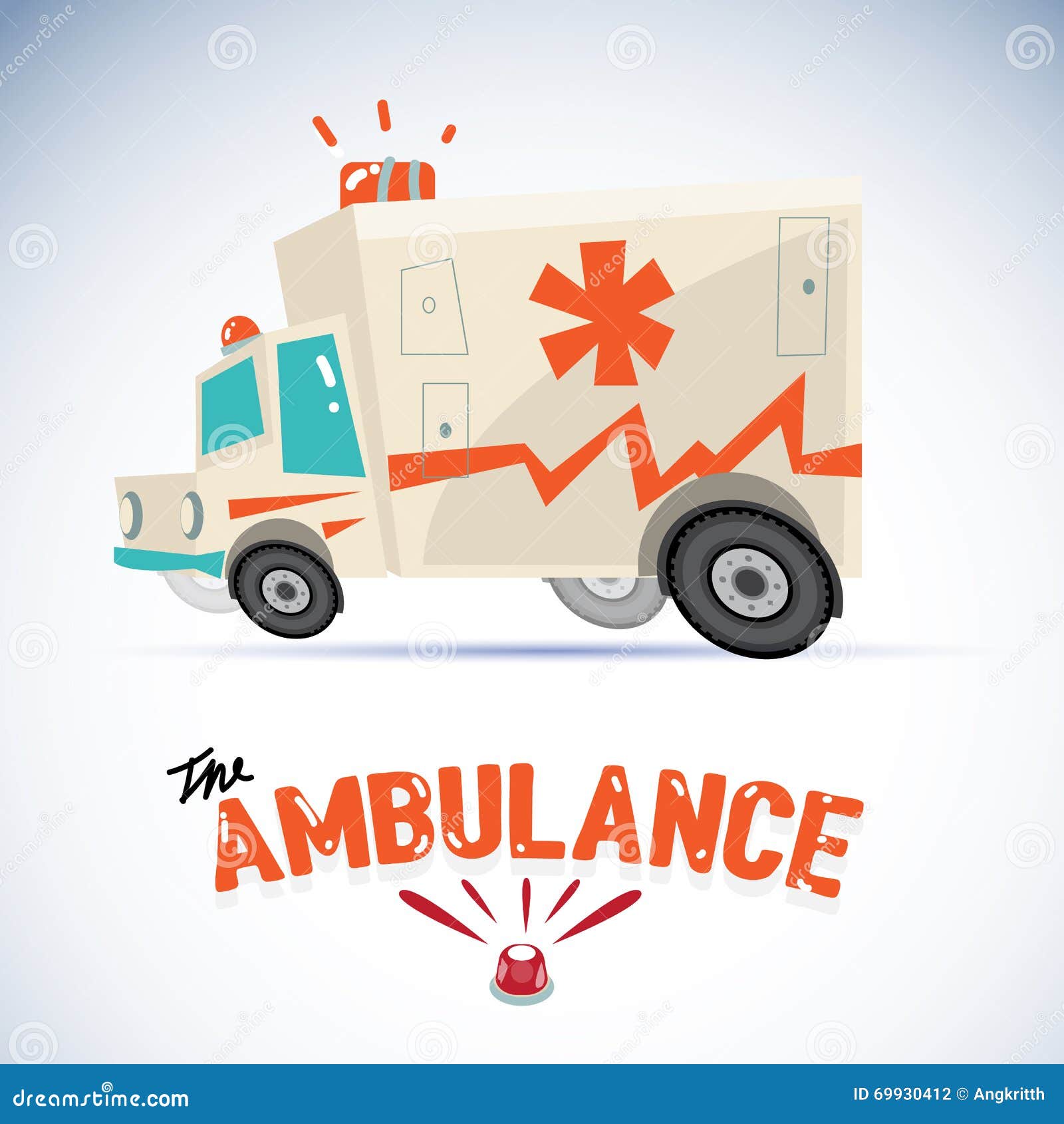 Ambulance Car with Letters Design - Stock Illustration - Illustration ...