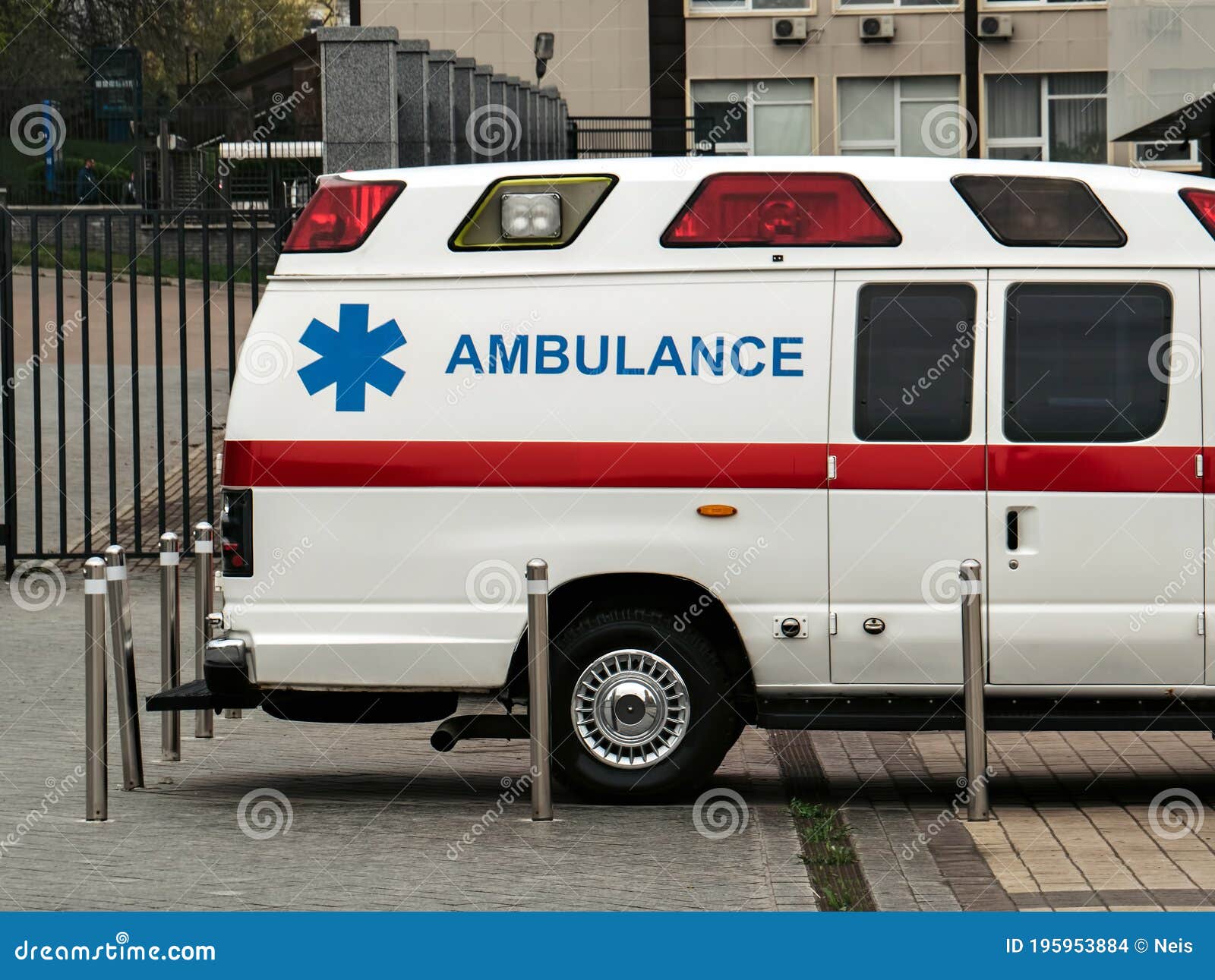 Ambulance Car on the Parking at Hospital Editorial Stock Image - Image ...