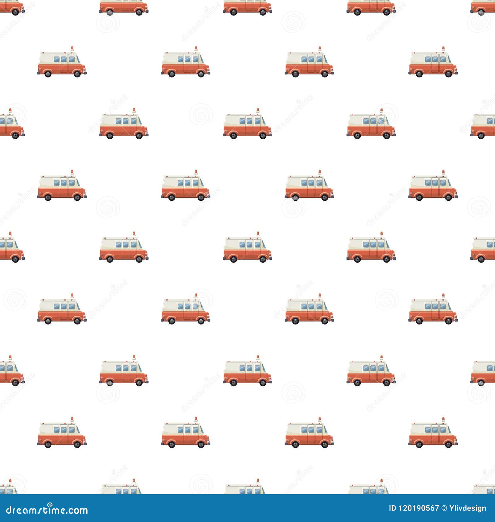 Ambulance car pattern stock vector. Illustration of alert - 120190567