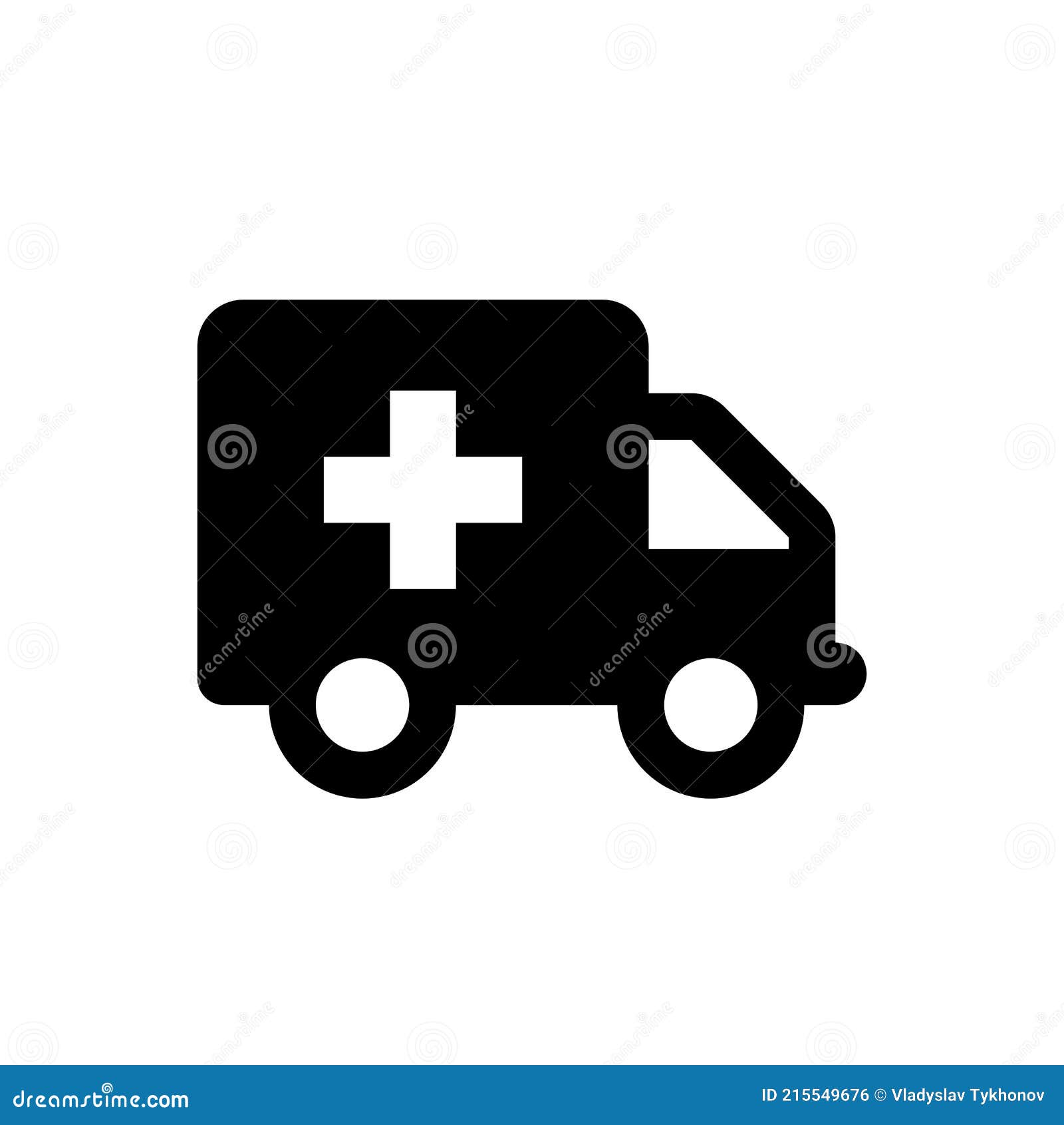 Ambulance Car Vector Icon. Emergency Car Symbol Isolated on White ...
