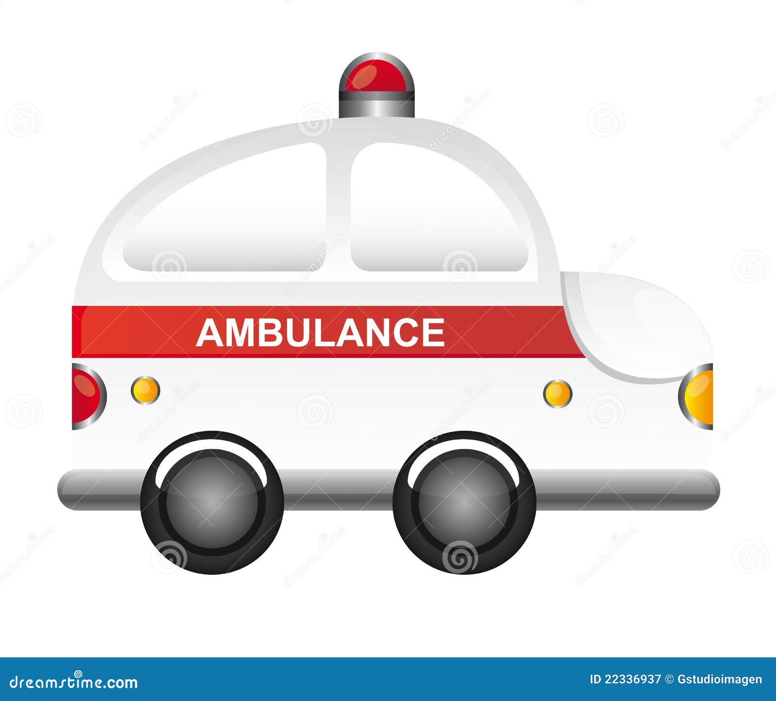 Ambulance cartoon stock vector. Illustration of service - 22336937