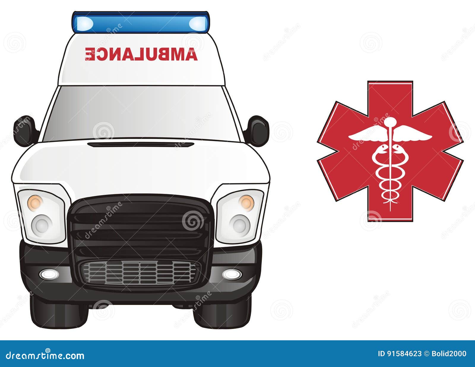 Ambulance and cross stock illustration. Illustration of paramedic ...