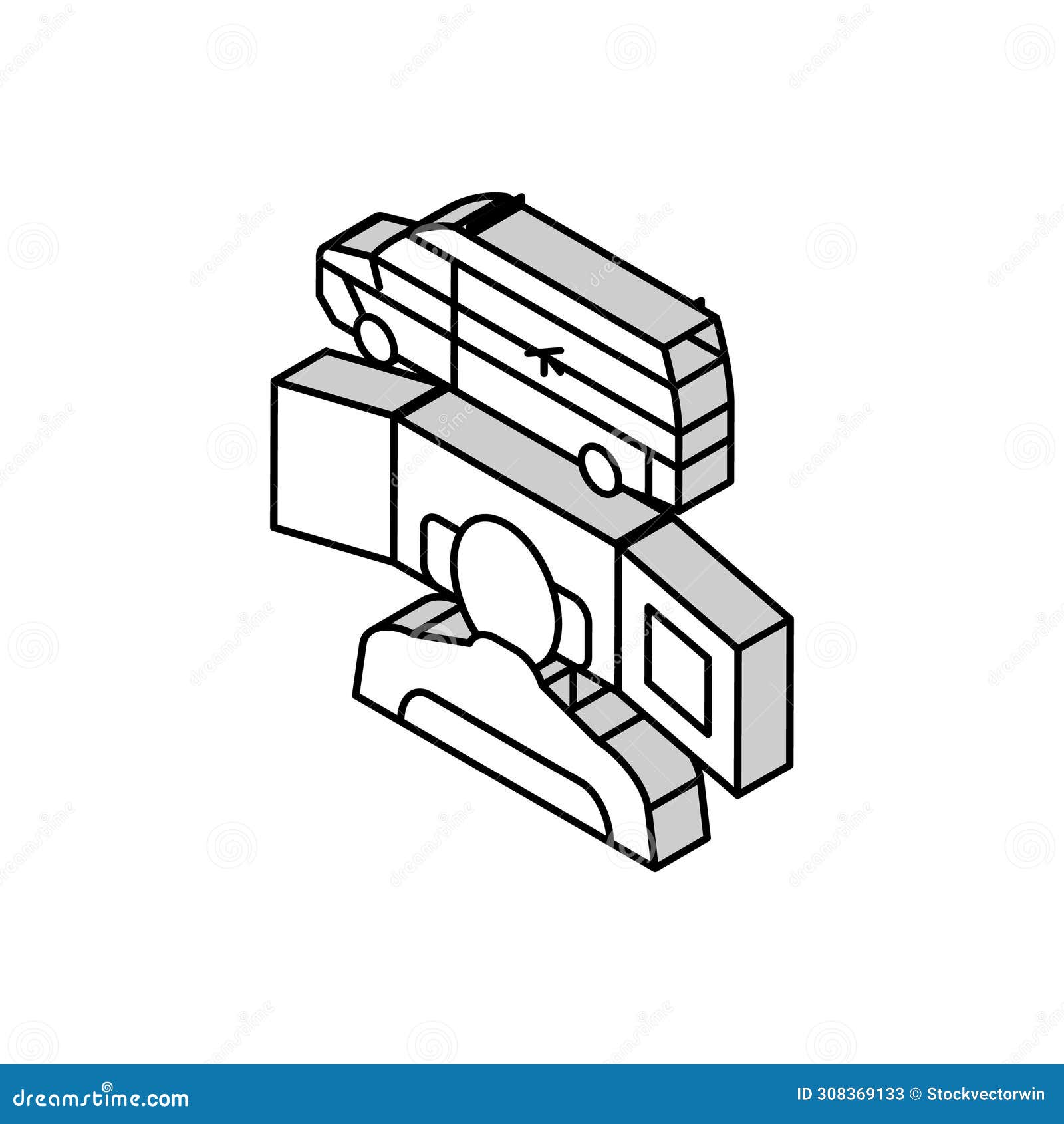 Ambulance Dispatch Isometric Icon Vector Illustration Stock Vector ...