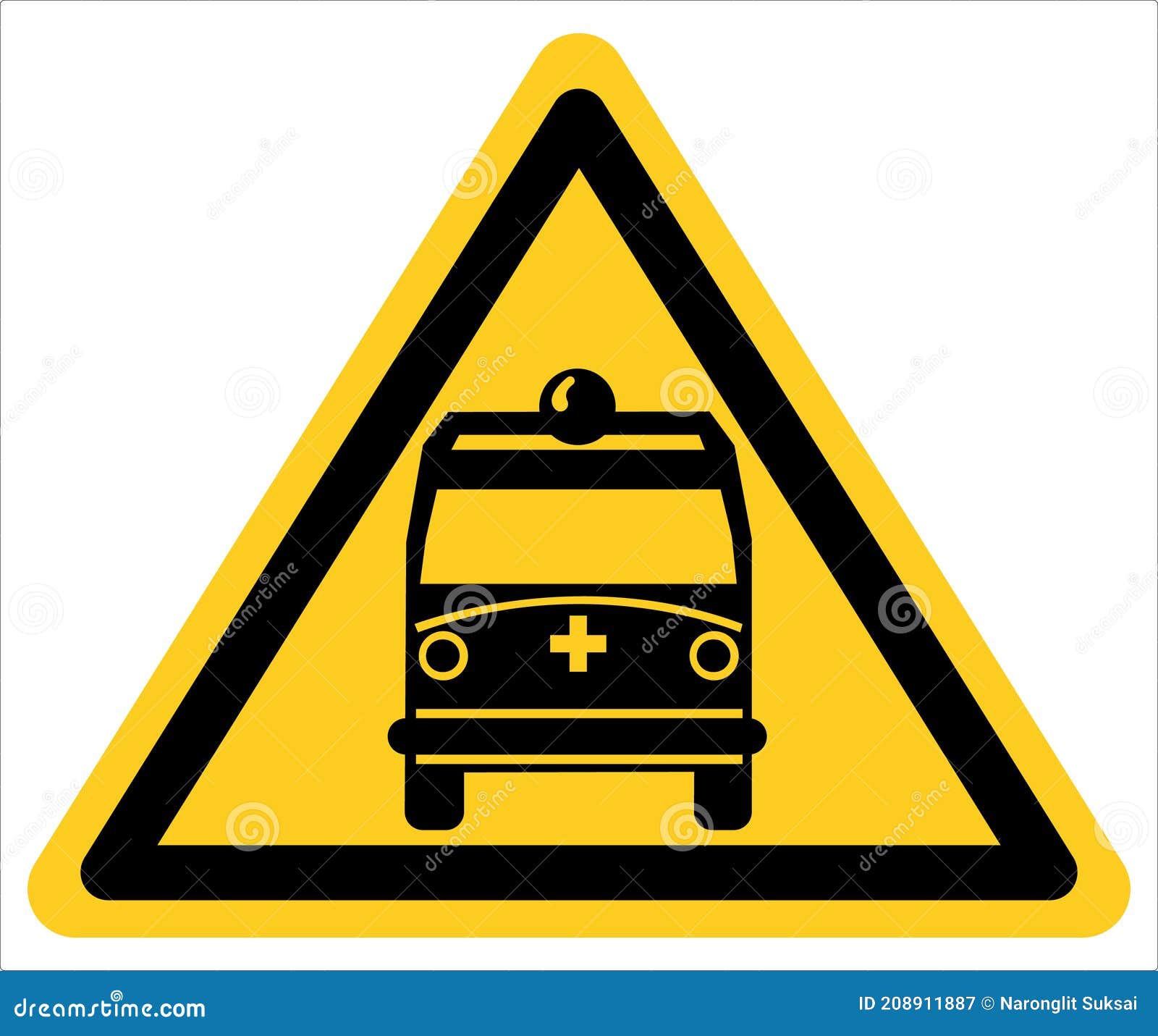 Ambulance Drop-off Point Ambulance Parking Area Sign Stock Vector ...