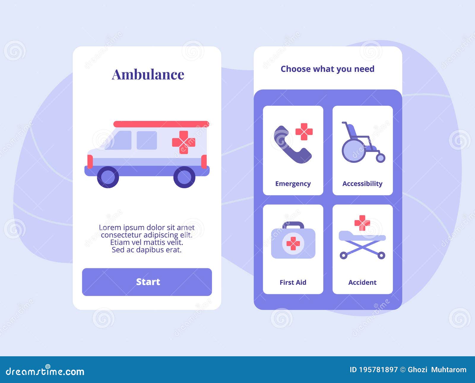 Ambulance Emergency Accessibility First Aid Accident For Mobile Apps