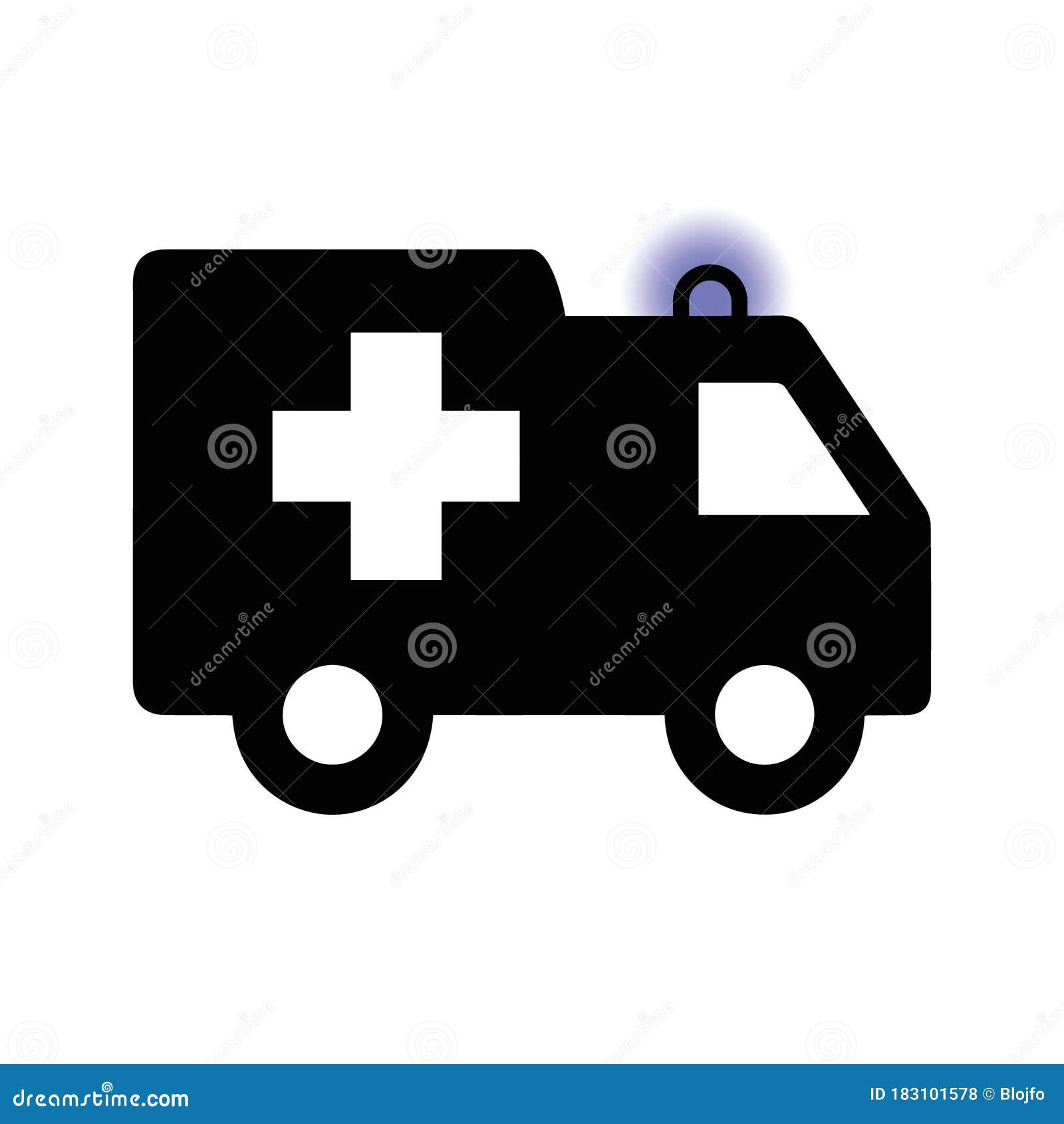 Ambulance on Emergency Call Stock Vector - Illustration of healthcare ...