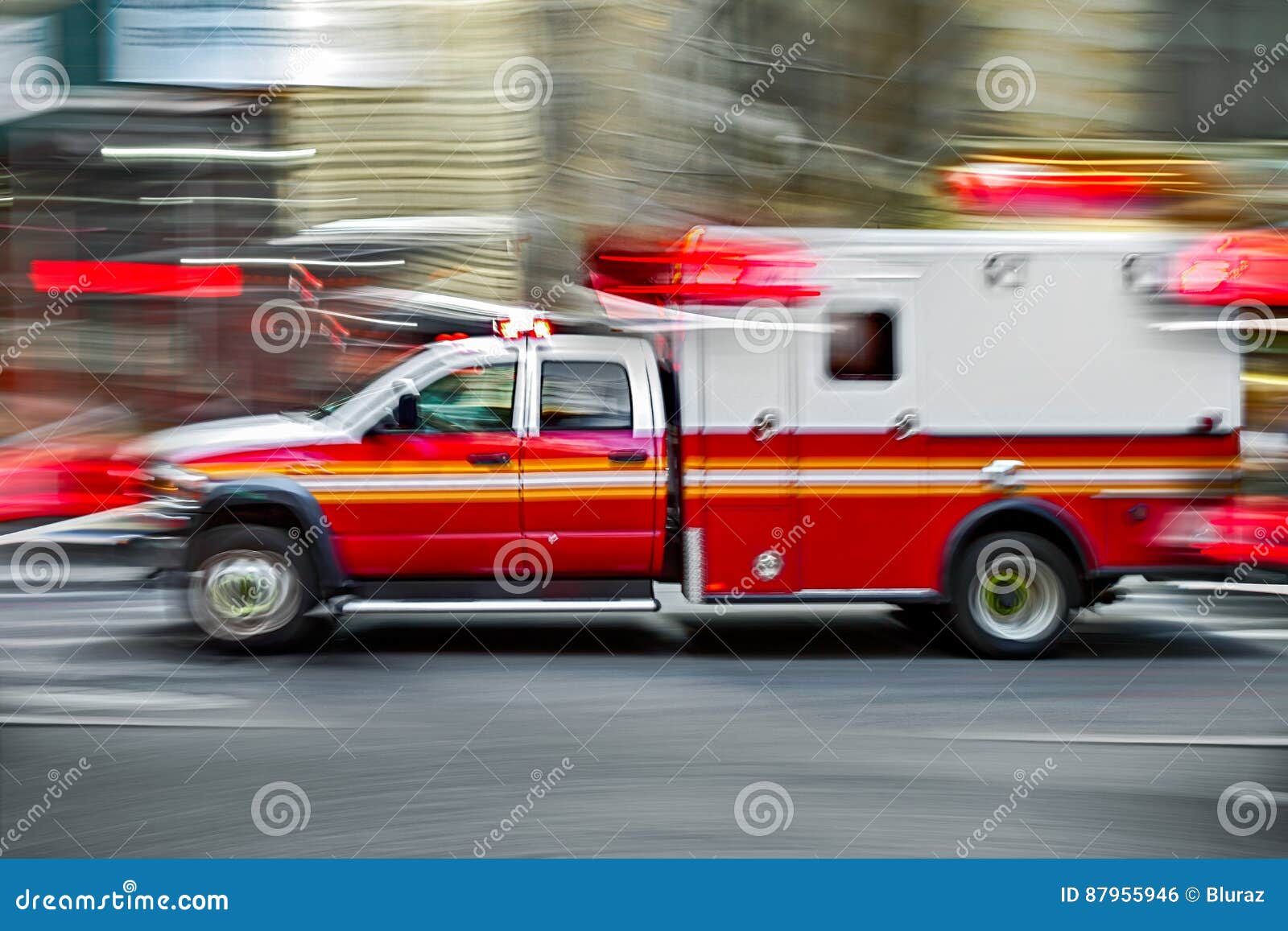 Ambulance on Emergency Call Stock Photo - Image of care, sickness: 87955946