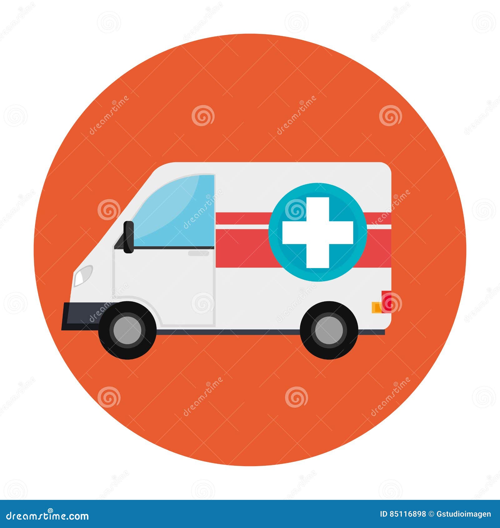 Ambulance Emergency Vehicle Icon Stock Illustration - Illustration of ...