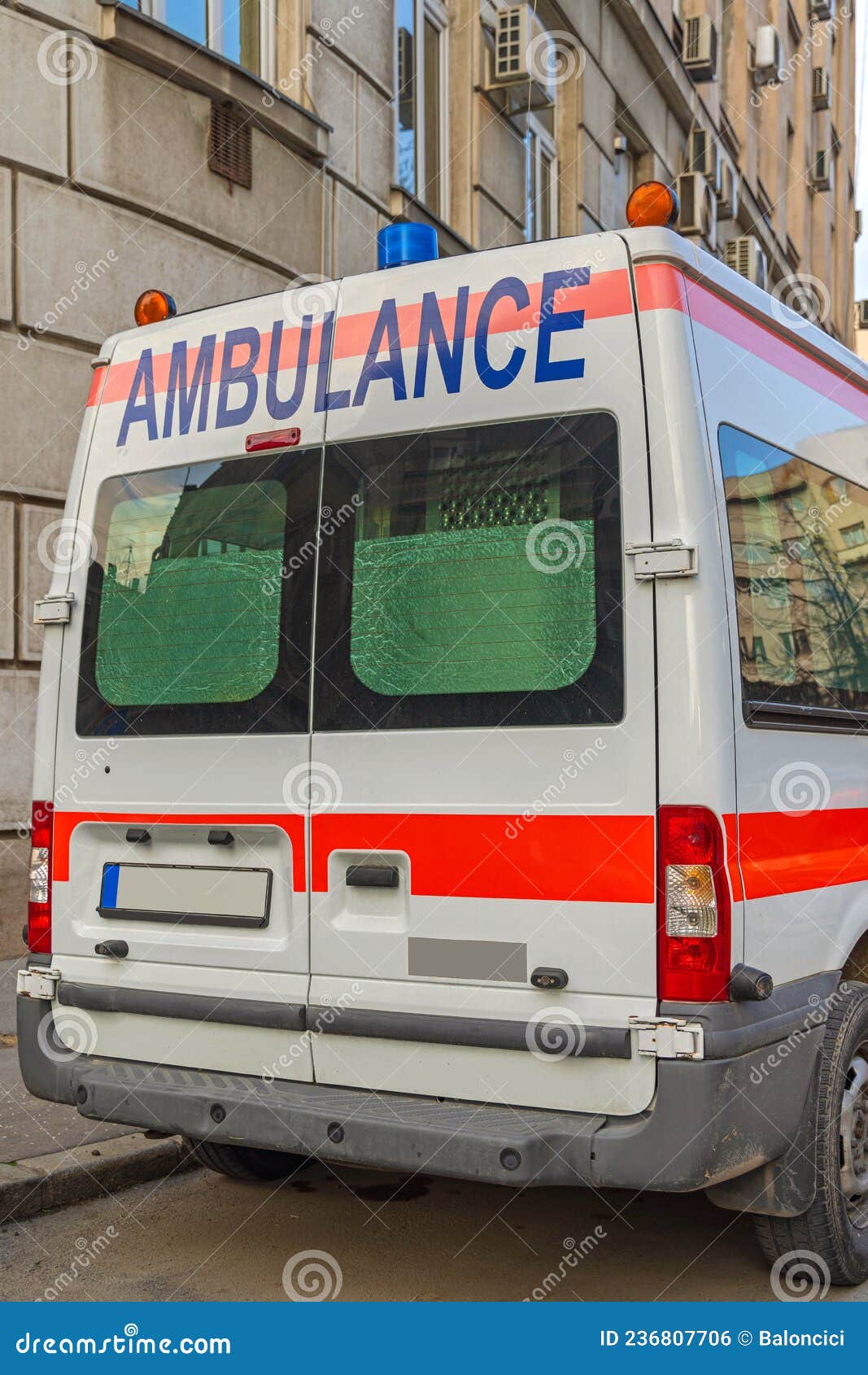 Ambulance Ems Vehicle Rear stock photo. Image of 2021 - 236807706