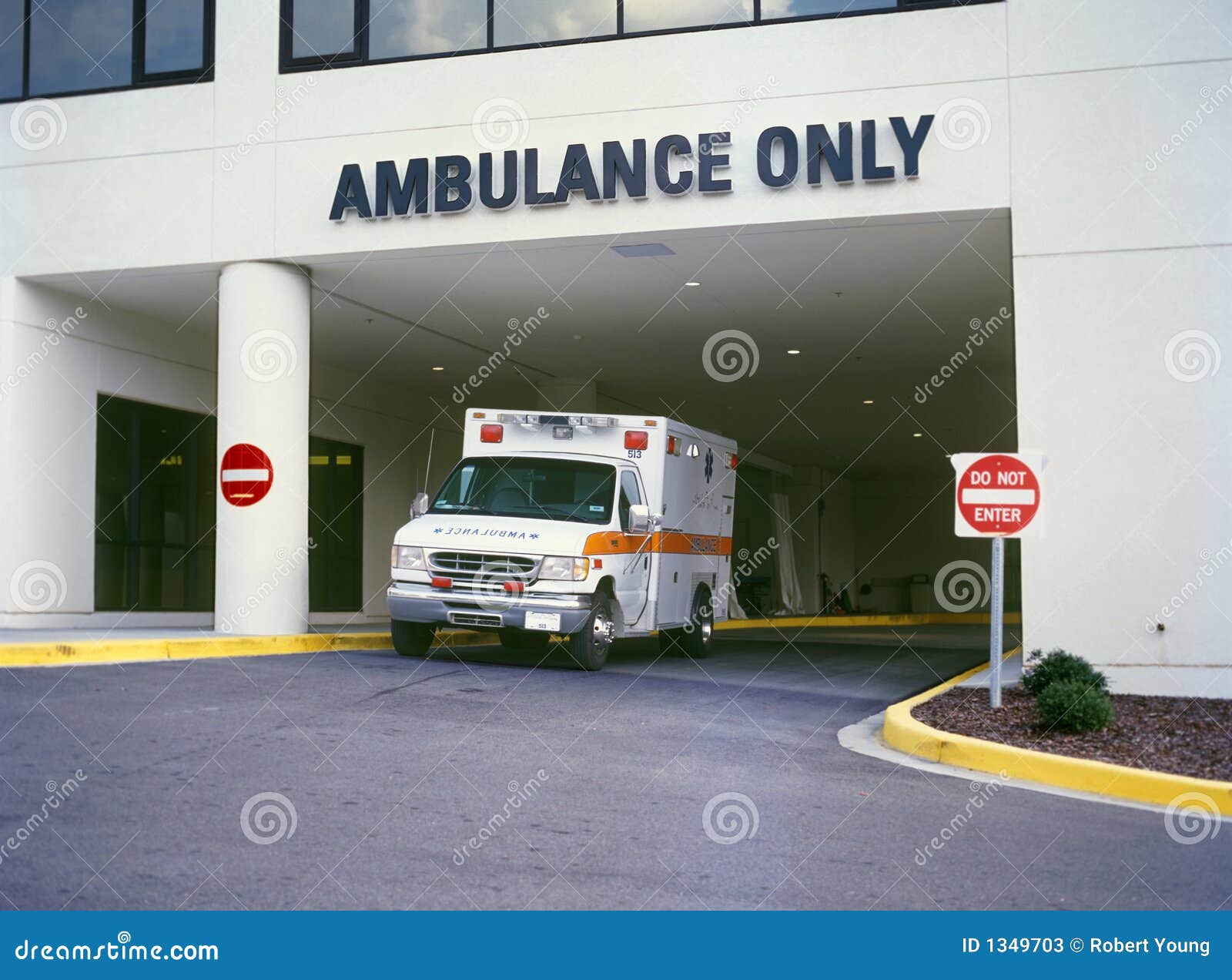 Ambulance at ER stock image. Image of illness, entrance - 1349703