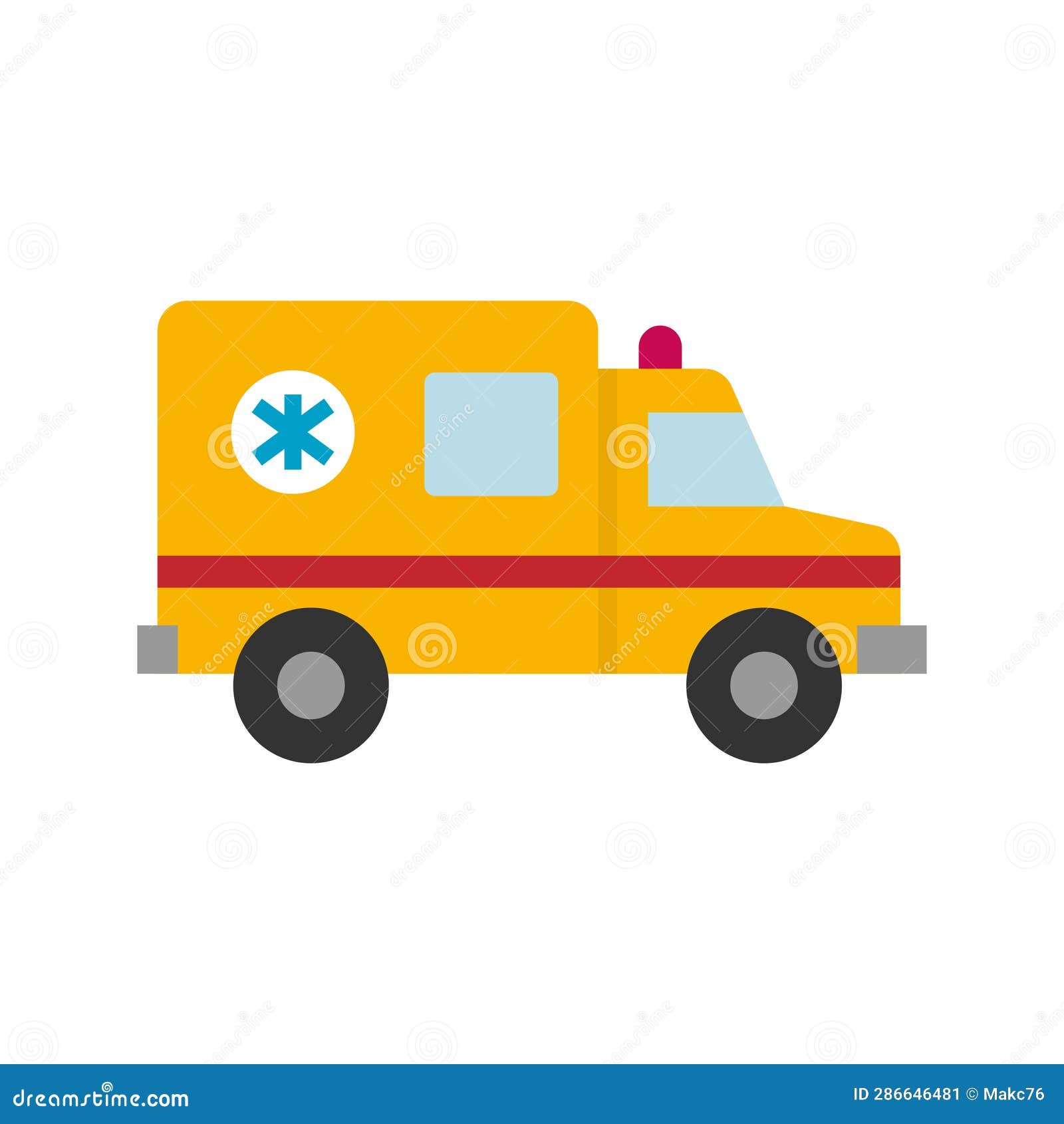 Ambulance Icon. Medical Van on White Background Stock Vector ...