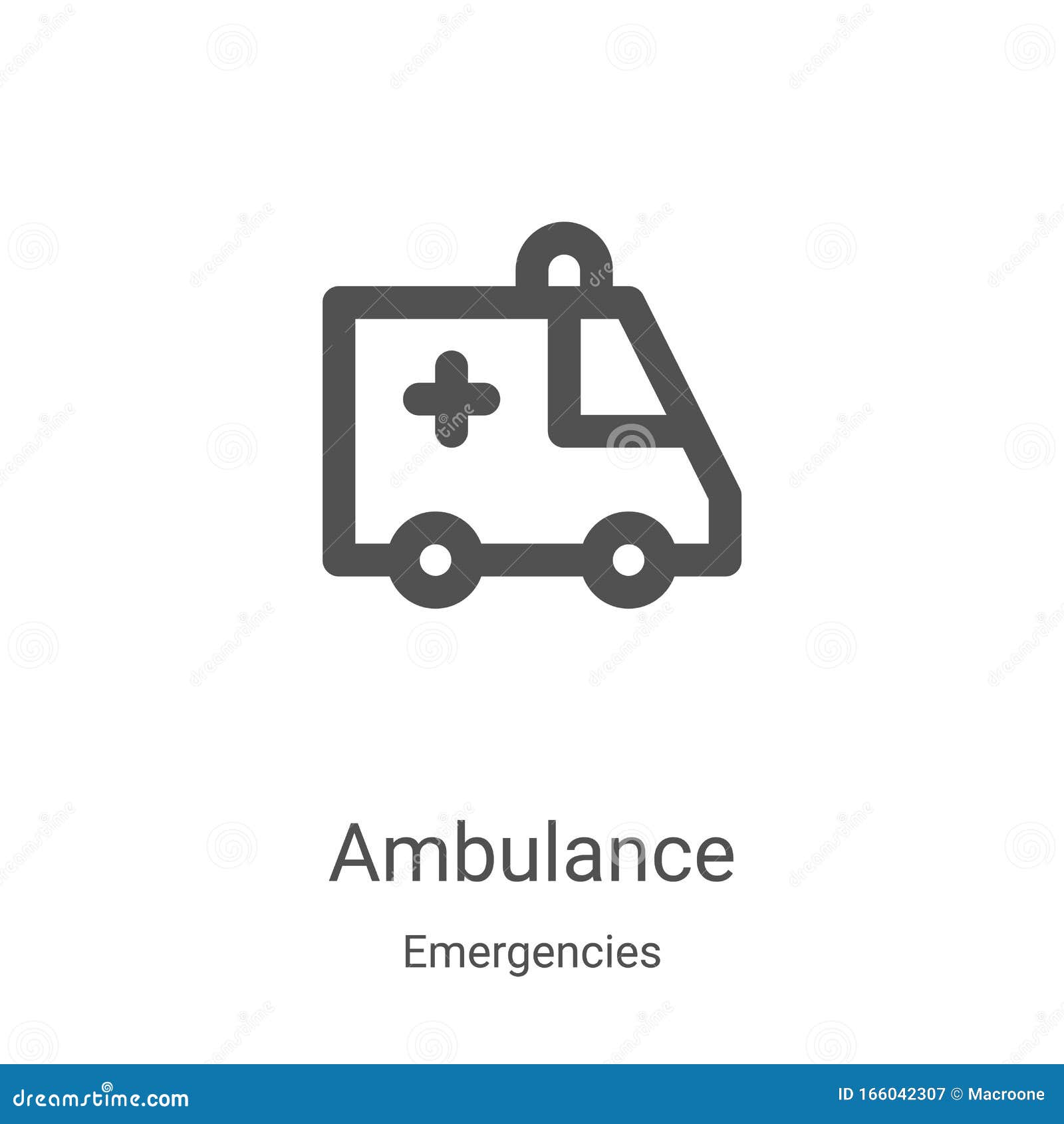 Ambulance Icon Vector From Emergencies Collection. Thin Line Ambulance ...
