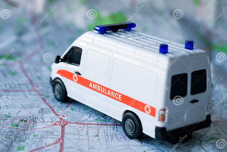 Ambulance on a map stock photo. Image of ambulance, hospital - 28160966