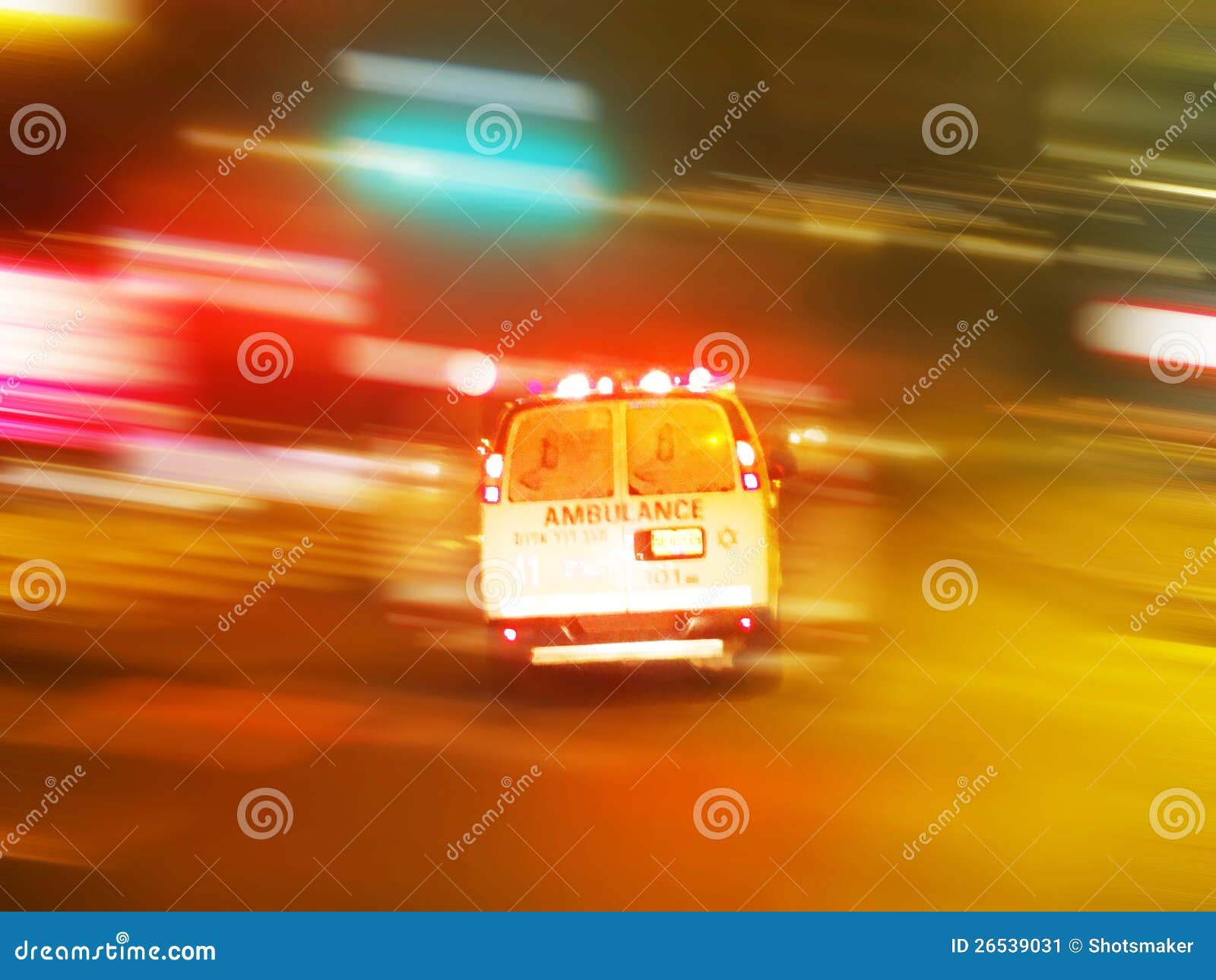 Ambulance night emergency editorial photo. Image of horizontal - 26539031