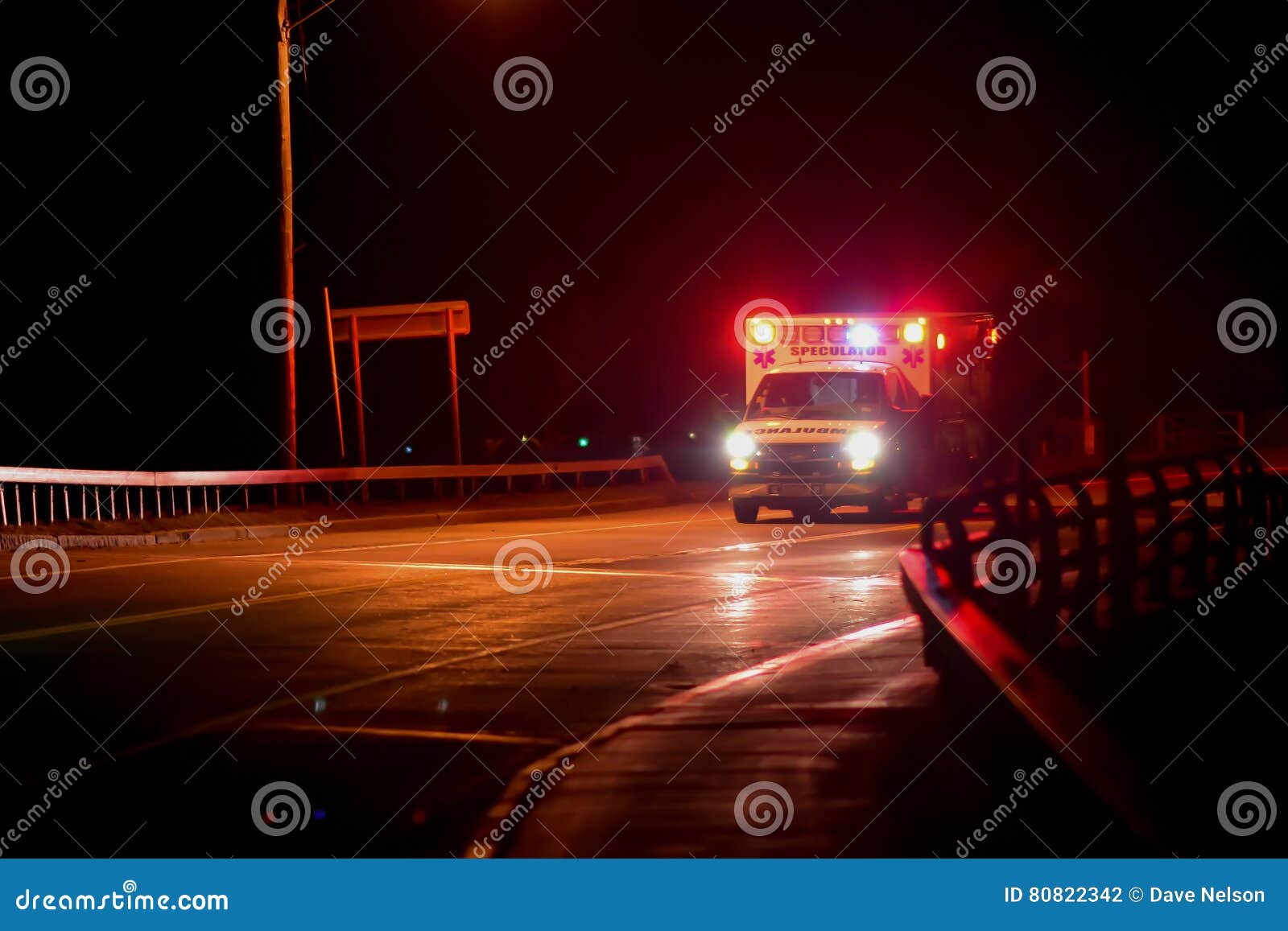 Ambulance at night editorial photography. Image of emergency - 80822342