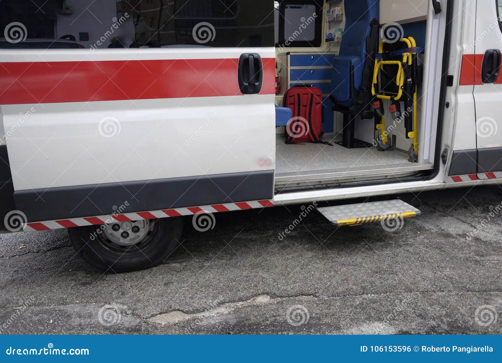 Ambulance open stock photo. Image of rescue, help, equipment - 106153596