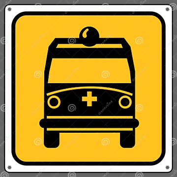 Ambulance Park, Ambulance Drop-off Point.,Caution Sign Stock Vector ...