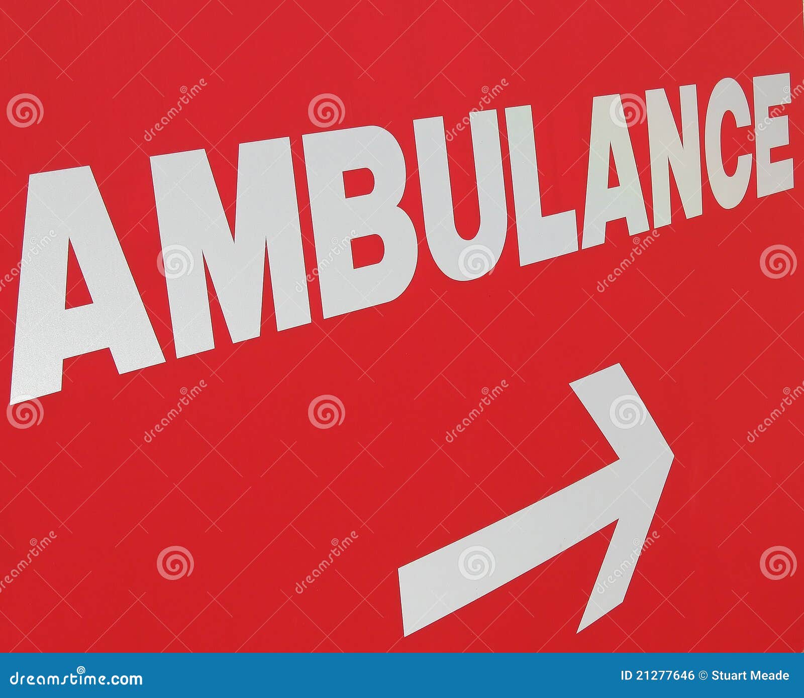 Ambulance Sign To Emergency Room Stock Photo - Image of room, sign ...