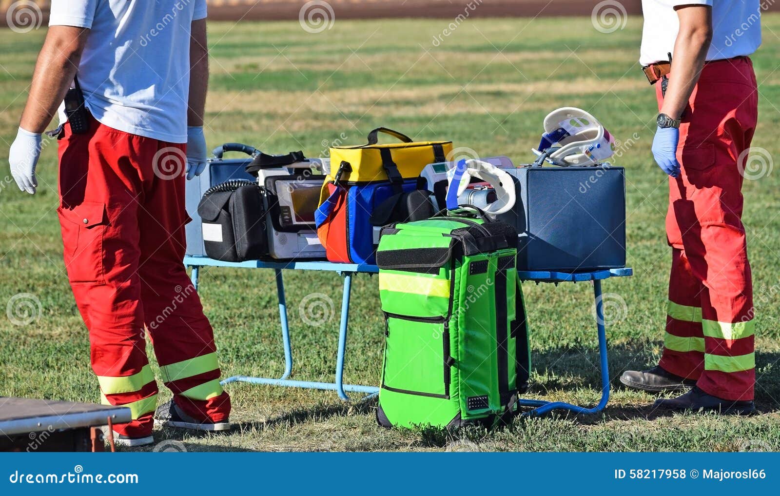 Ambulance staff stock photo. Image of handbag, backpack - 58217958