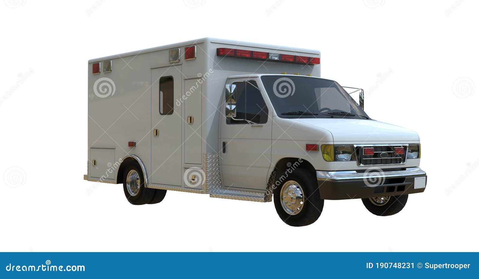 Ambulance Van Isolated on White Stock Image - Image of road, automobile ...