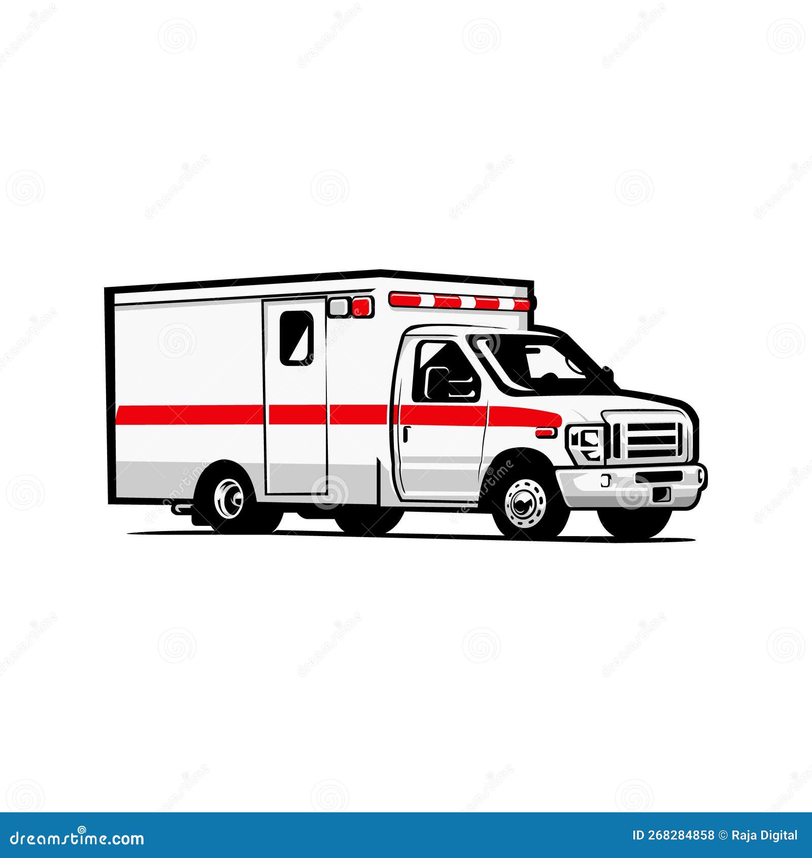 Ambulance Vector Side View Isolated. Ambulance Vector Art Illustration ... Ambulance Vector Side View Isolated. Ambulance Vector Art Illustration ...