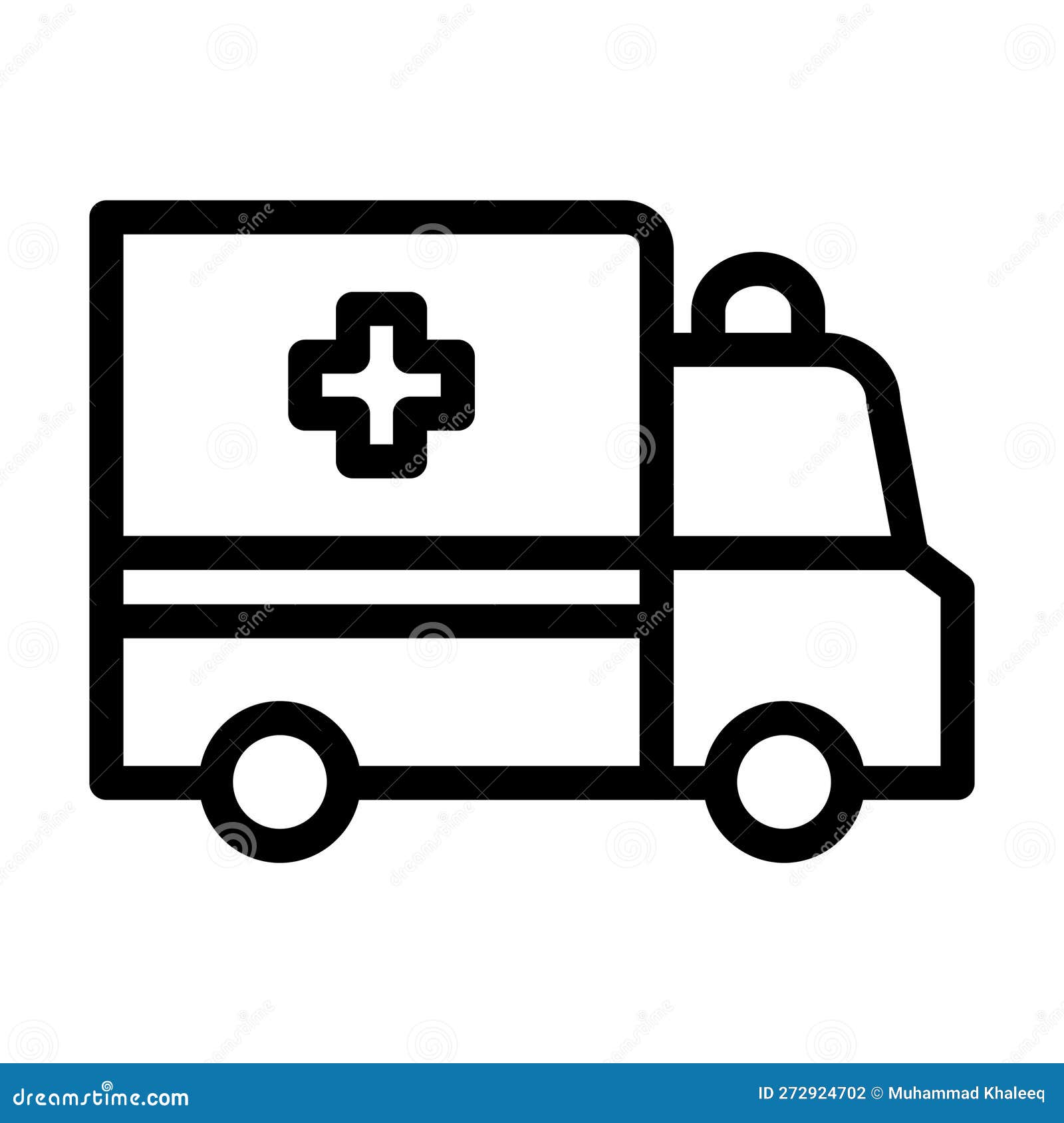 Ambulance Vector Thick Line Icon for Personal and Commercial Use Stock ...