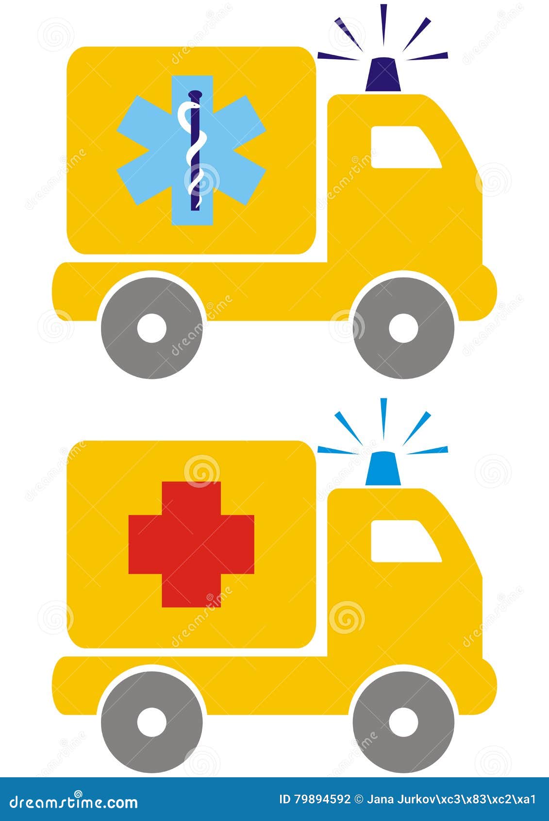 Ambulance, Yellow Pickup, Vector Icon Stock Vector - Illustration of ...