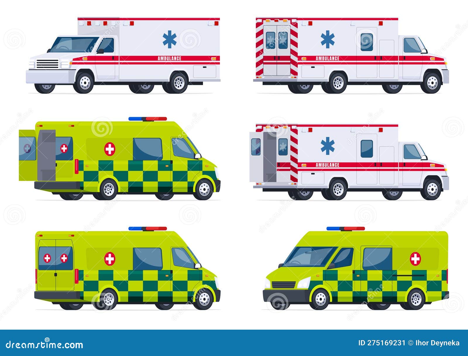 Ambulances. Specially Equipped Vans for Providing Assistance To the ...