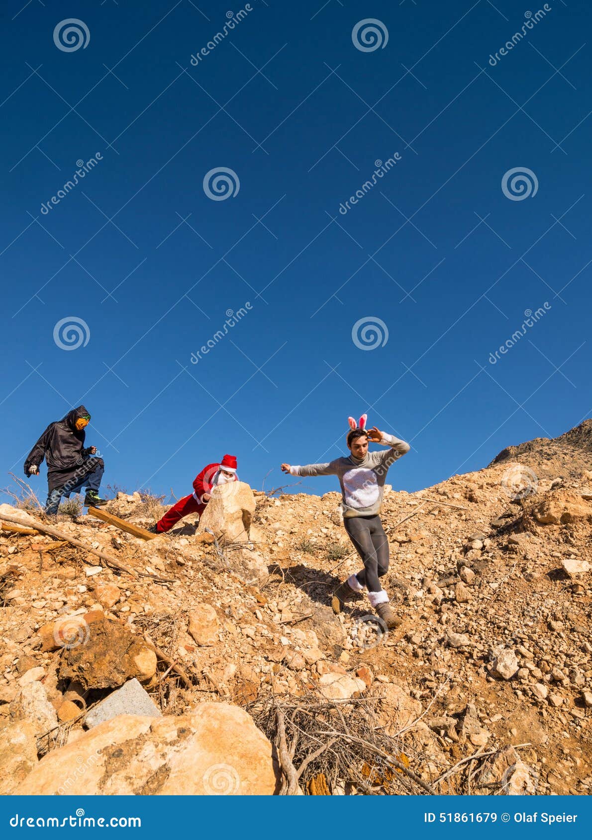 Ambushing the Easter Bunny stock image. Image of scared - 51861679