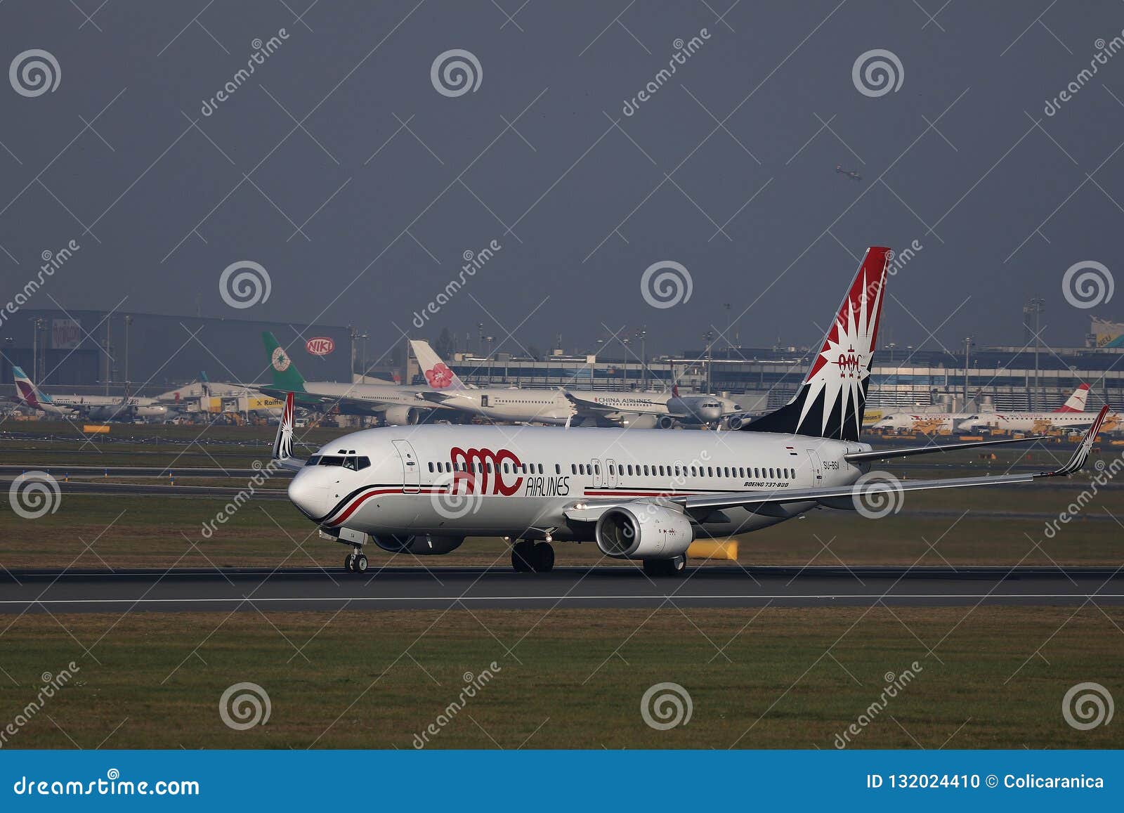 AMC Airlines Plane Taking Off from Runway Editorial Image - Image of ...
